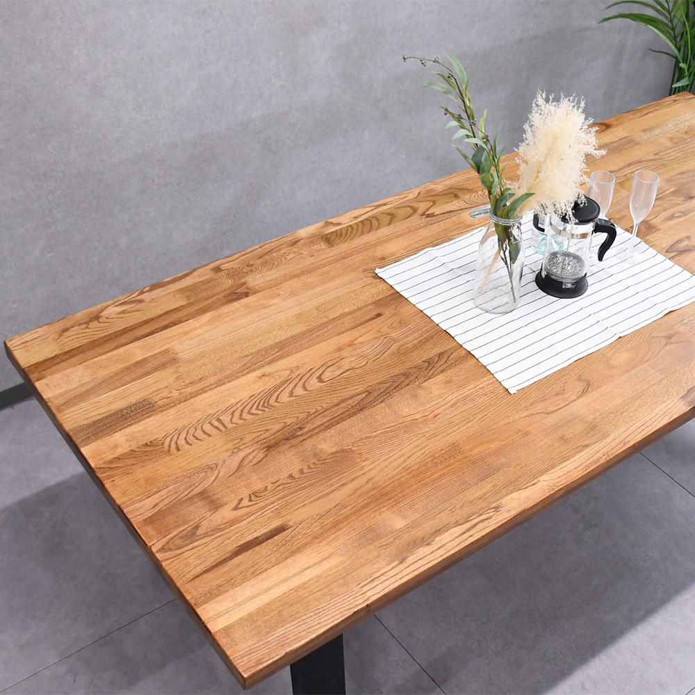 【1本限定】 200cm 無垢 ダイニングテーブル 木製 天然木 奥行90cm テーブル 大きい アウトレット アウトレット家具 mobler