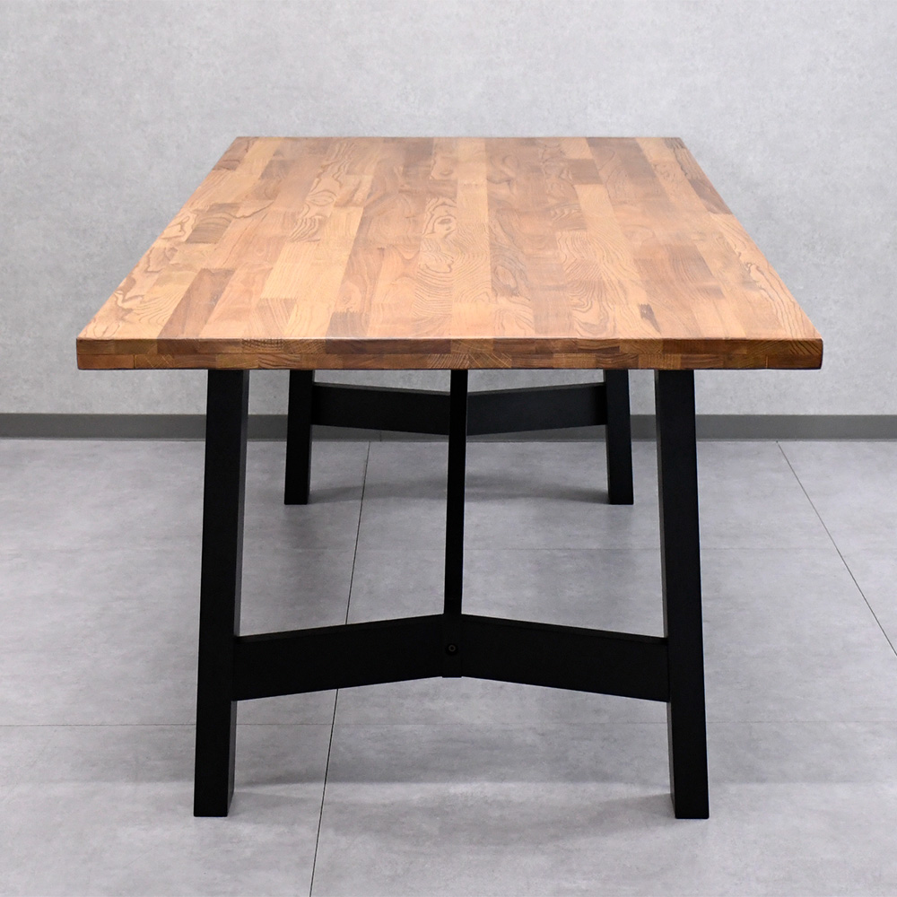 【1本限定】 200cm 無垢 ダイニングテーブル 木製 天然木 奥行90cm テーブル 大きい アウトレット アウトレット家具 mobler